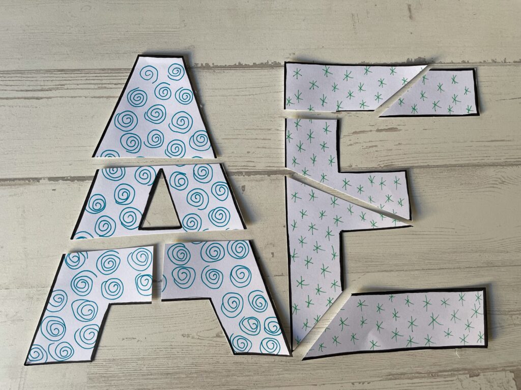 Manualidad con Cartulinas: Rompecabezas de Letras – COKITOS